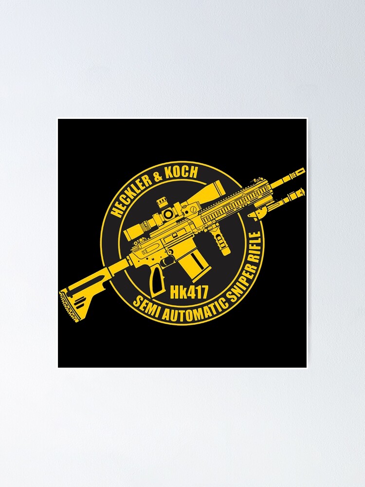 Semi Automatic Sniper Heckler And Koch Poster By Jeromepavard Redbubble