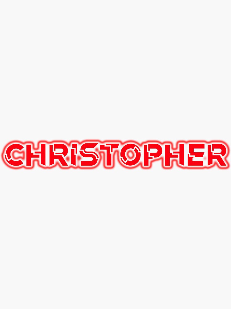 "CHRISTOPHER - Robotic Nametag for CHRISTOPHER Signature in Red ...