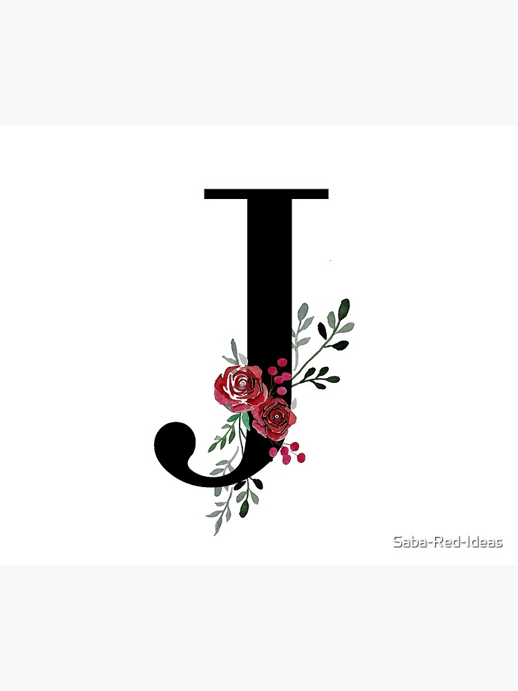 "Letter J Initials monogram floral" Canvas Print for Sale by Saba-Red ...