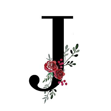 "Letter J Initials monogram floral" Canvas Print for Sale by Saba-Red ...