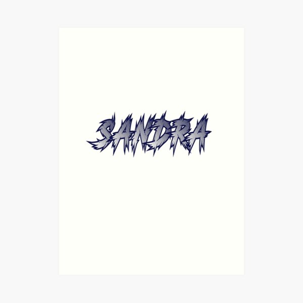 "SANDRA - Cartoon Splash Nametag for SANDRA Signature in Grey" Art ...