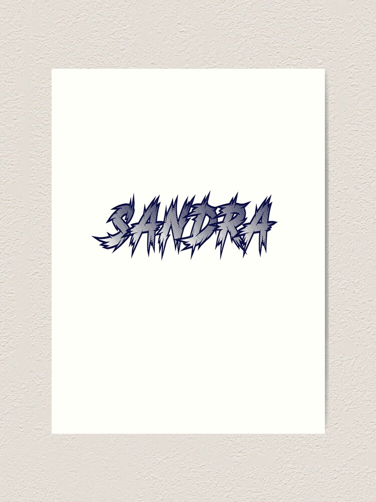 "SANDRA - Cartoon Splash Nametag for SANDRA Signature in Grey" Art ...