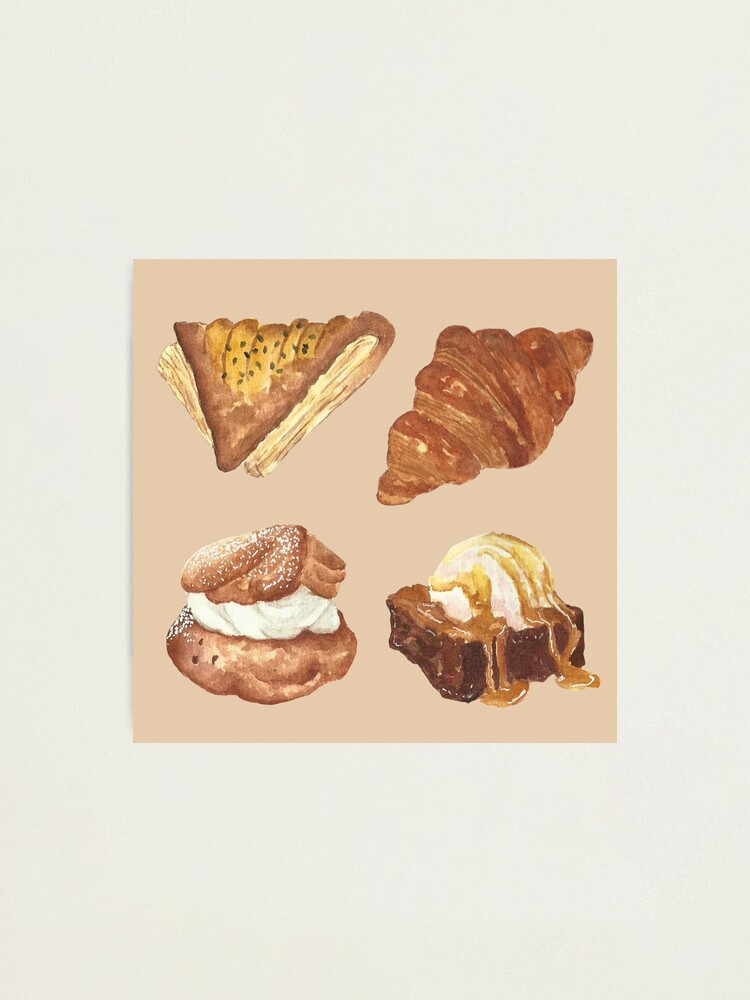 Lámina fotográfica «Juego de pegatinas para pasteles de postre ...