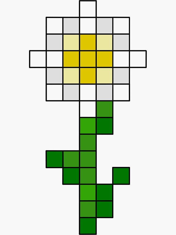 "Minecraft Oxeye Daisy " Sticker for Sale by s3lkieshop | Redbubble