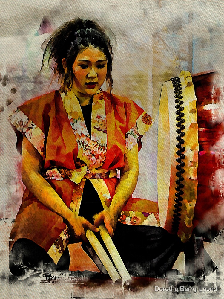 "Female Japanese Drummer" Sticker for Sale by Dorothy Berry-Lound ...
