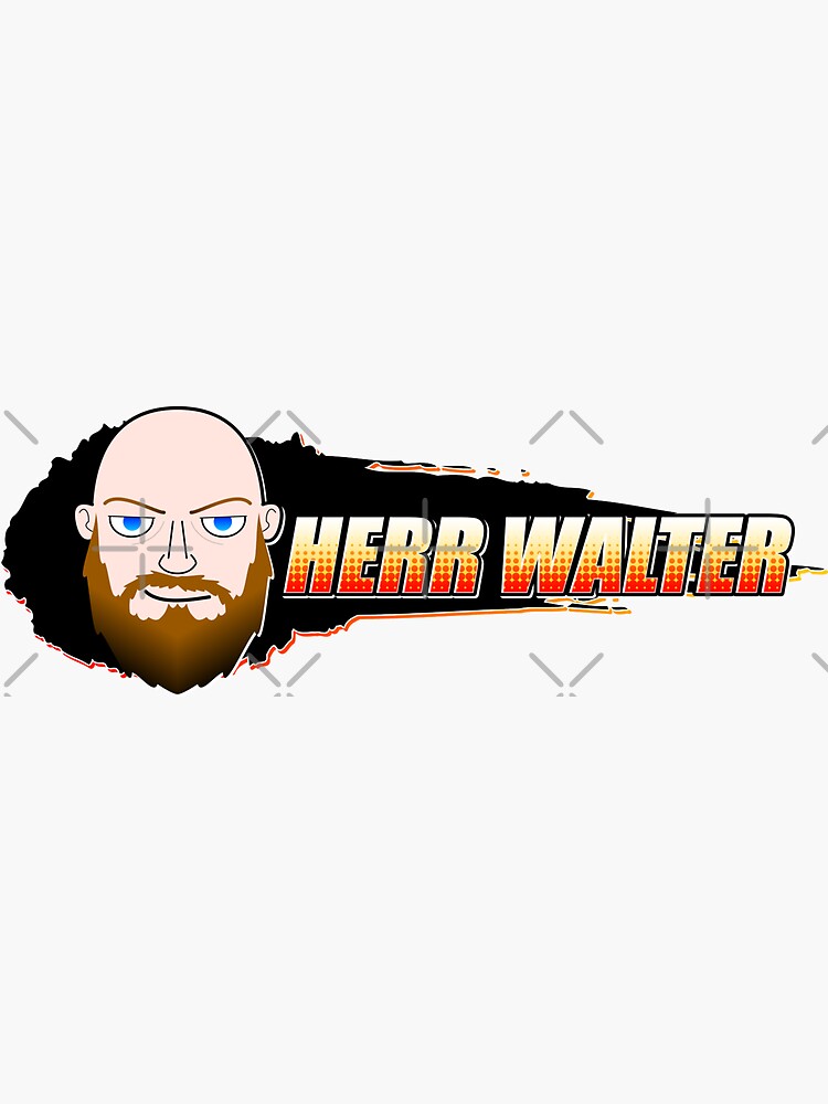 "HERR WALTER - LOGO - RED" Sticker for Sale by VerySirius | Redbubble
