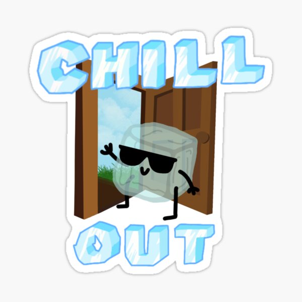 "Chill Out Ice Cube" Sticker for Sale by CaitlinPowell7 | Redbubble