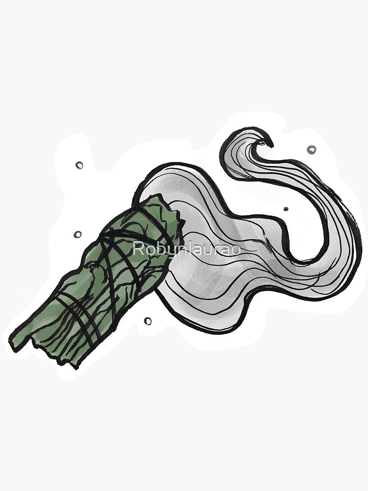 "Smudge Stick" Sticker for Sale by Robynlaurao | Redbubble