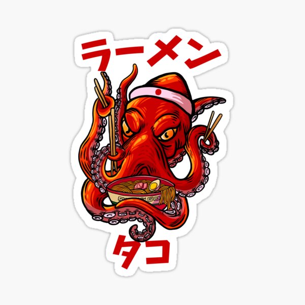 "Tako ramen" Sticker for Sale by Meowanime99 | Redbubble