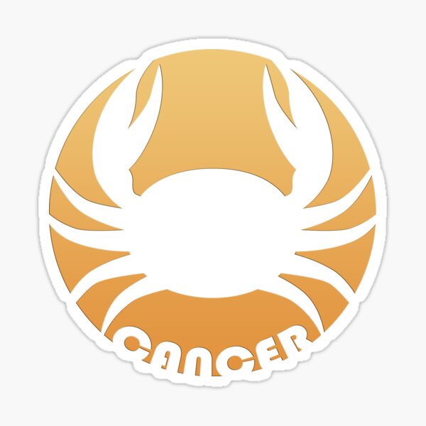 "Cancer Zodiac Sign" Sticker for Sale by peculiardesign | Redbubble