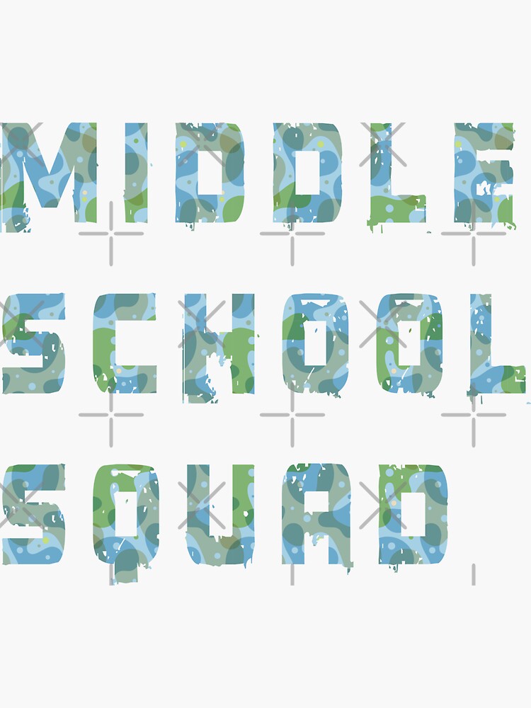 "middle school squad - first day school gift ,nager clothes" Sticker ...