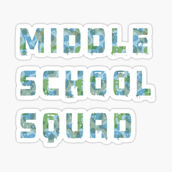 "middle school squad - first day school gift ,nager clothes" Sticker ...
