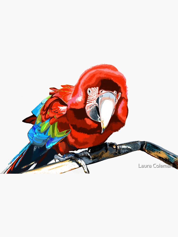 "Big Red" Sticker for Sale by Wayraandfriends | Redbubble