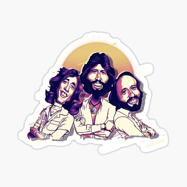 "Bee Gees Big Head" Sticker for Sale by GraceScottPaste | Redbubble
