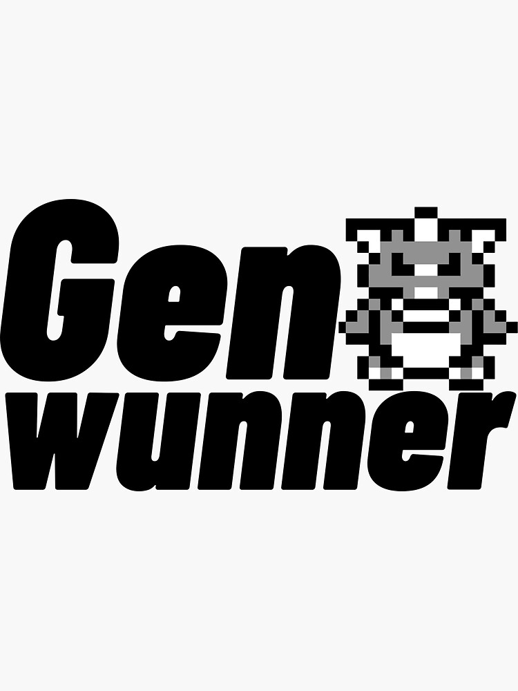 "Genwunner 2 Black Version" Sticker by dustygogoat | Redbubble