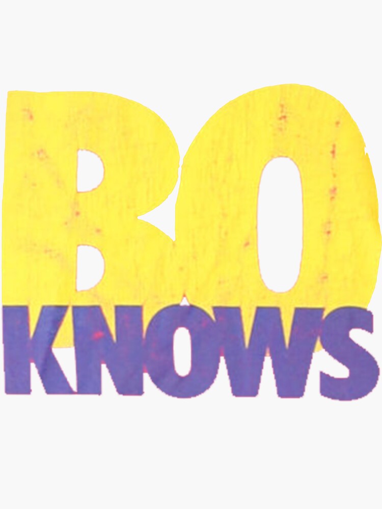 "Bo Knows" Sticker by eirman | Redbubble