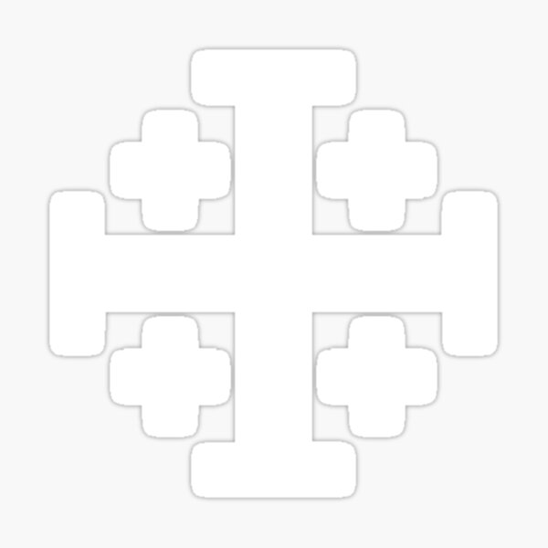 "Jerusalem Five Fold Cross" Sticker for Sale by signsandsymbols | Redbubble