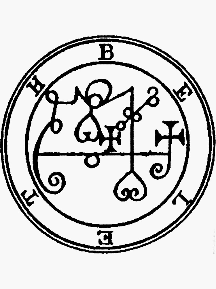 Pegatina «Sello de Beleth Bileth Bilet Sigil Talismán Círculo demoníaco ...