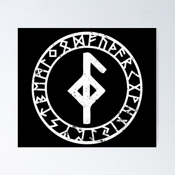 "Viking Rune Symbol meaning Good Health" Poster for Sale by ...