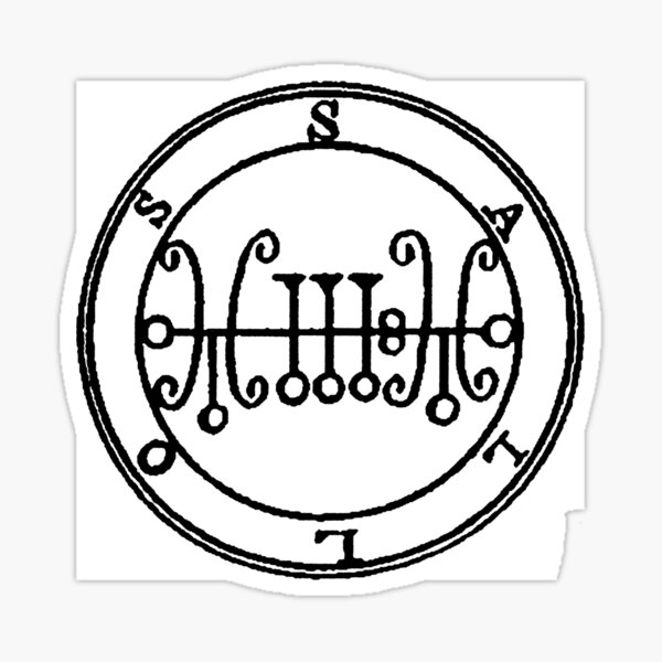 "Seal of Saleos / Sallos / Zaleos Sigil Talisman Demon Circle" Sticker ...