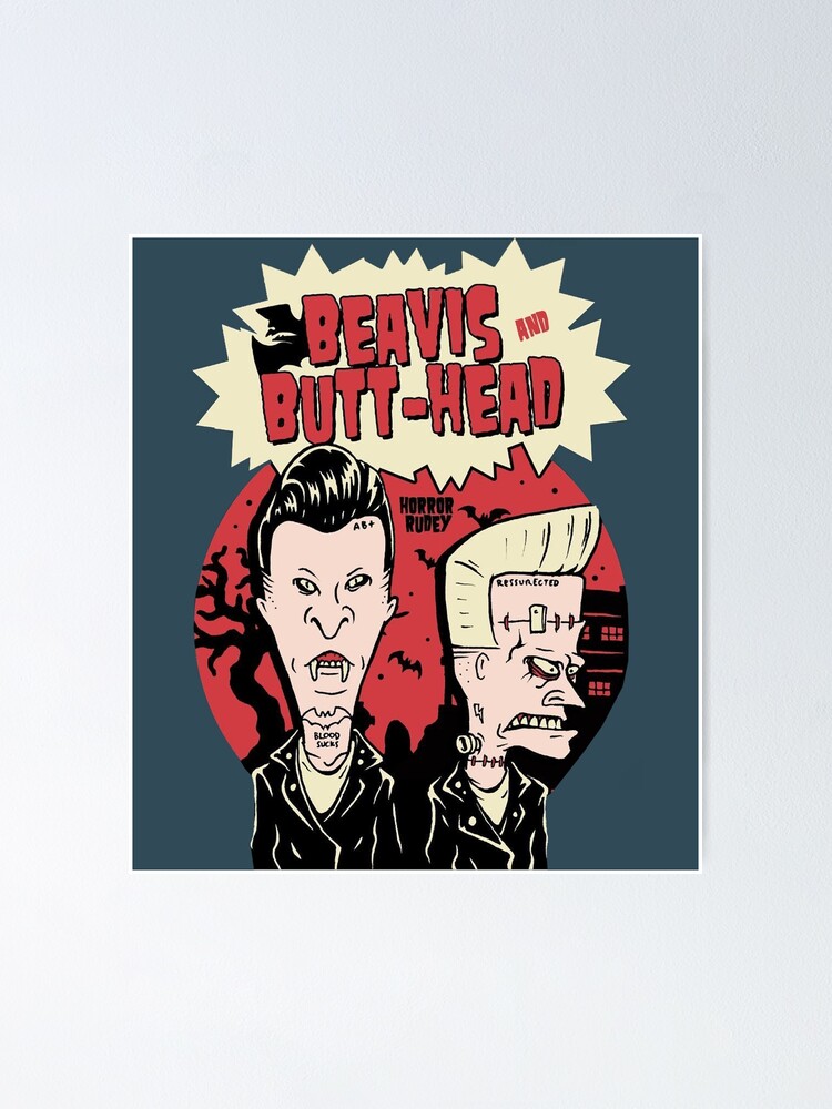 "Beavis-and-Butthead Horror Rudey Halloween" Poster by bosgrmarjopp95 ...