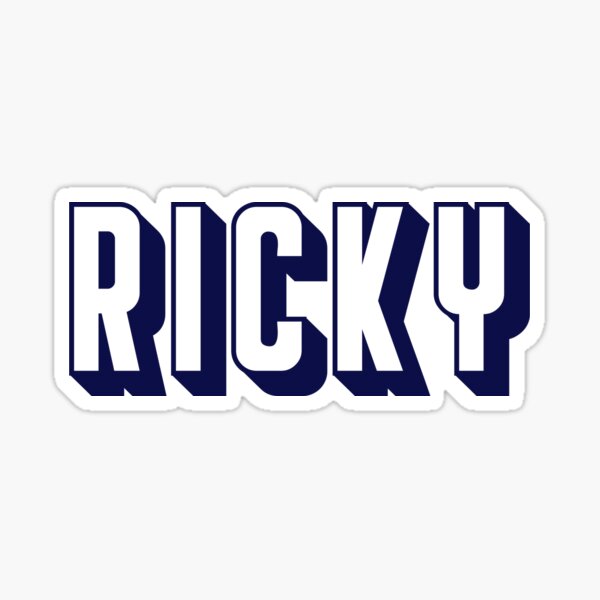 "RICKY" Sticker for Sale by peafowlbeau | Redbubble