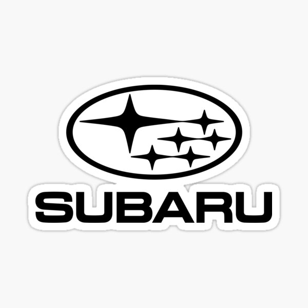 "Subaru logo black" Sticker by Overspeed | Redbubble