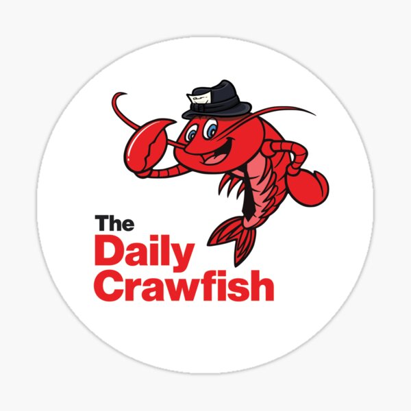 "The Daily Crawfish Logo Sticker" Sticker for Sale by ulcgxtdc | Redbubble