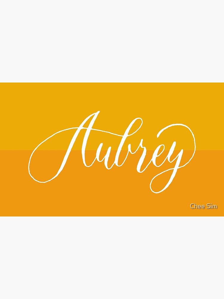 "Aubrey - Modern Calligraphy Name Design" Art Print by cheesim | Redbubble