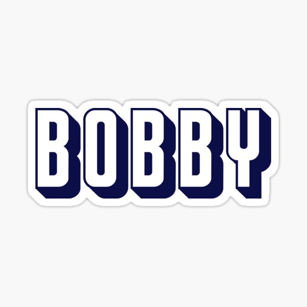 "BOBBY" Sticker for Sale by peafowlbeau | Redbubble