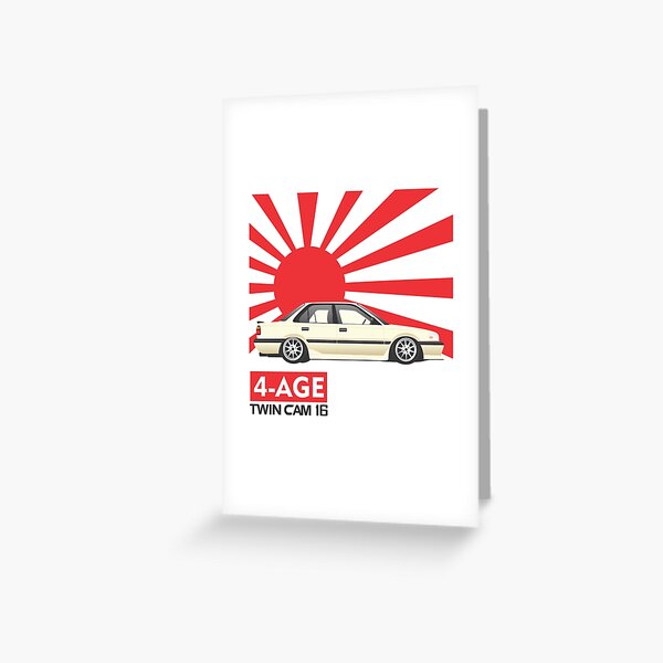 "Classic AE92 Japan JDM Flag " Greeting Card for Sale by rollagarage ...