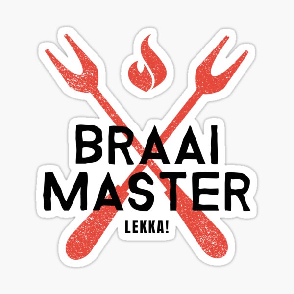 "Braai Master" Sticker for Sale by NerveCompany | Redbubble