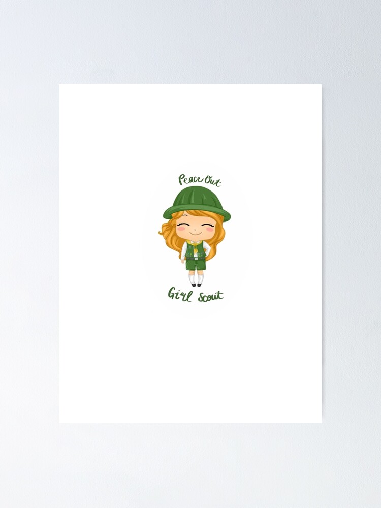 "Peace out Girl Scout sticker" Poster for Sale by QuickySticky | Redbubble