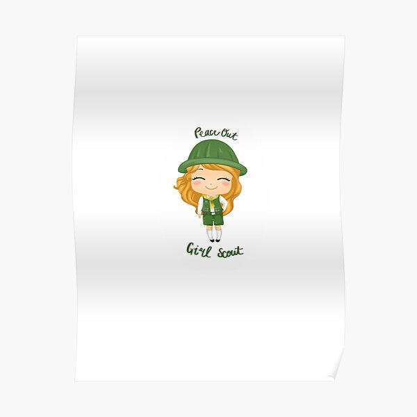 "Peace out Girl Scout sticker" Poster for Sale by QuickySticky | Redbubble