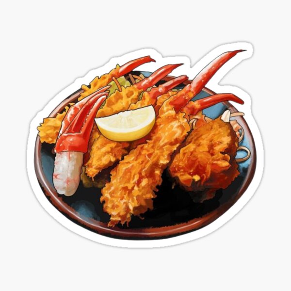 "Crab Tempura" Sticker for Sale by numerounoe | Redbubble