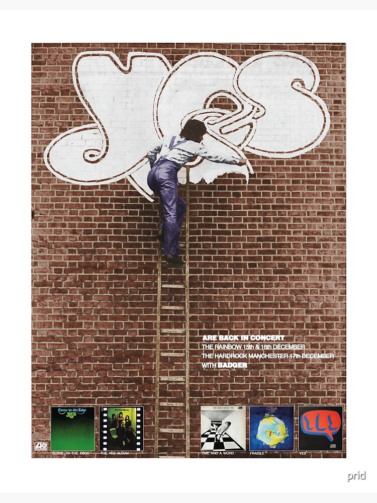 "Yes 1972 Albums and Tour Dates Poster Advert" Poster for Sale by prid ...