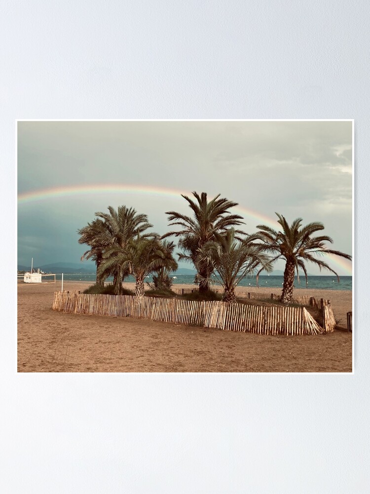 "Rainbow palm trees on the beach" Poster for Sale by VitoTDesign ...