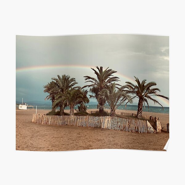 "Rainbow palm trees on the beach" Poster for Sale by VitoTDesign ...