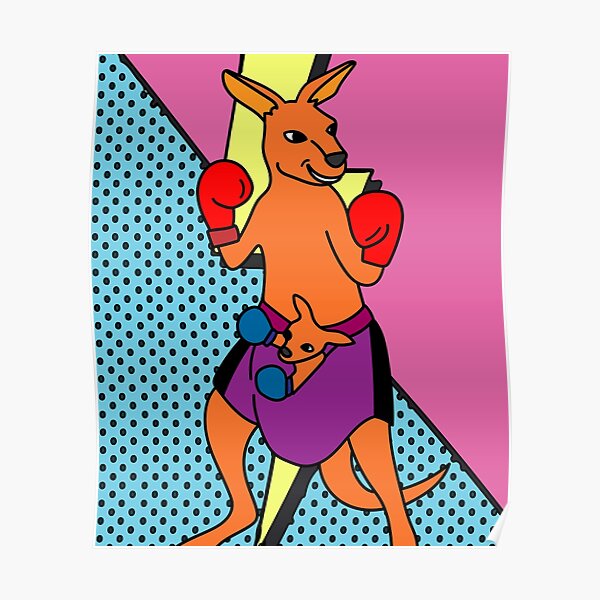 "Boxing Glove Boxing Kangaroo Fighting" Poster by flofin | Redbubble