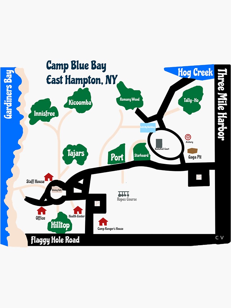 "CBB Map - Updated " Sticker for Sale by chaylovescamp | Redbubble