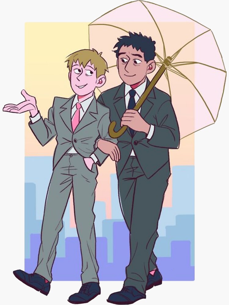 "Under the rain - Reigen and Serizawa" Sticker for Sale by Cursed-Teemo ...
