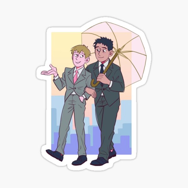 "Under the rain - Reigen and Serizawa" Sticker for Sale by Cursed-Teemo ...