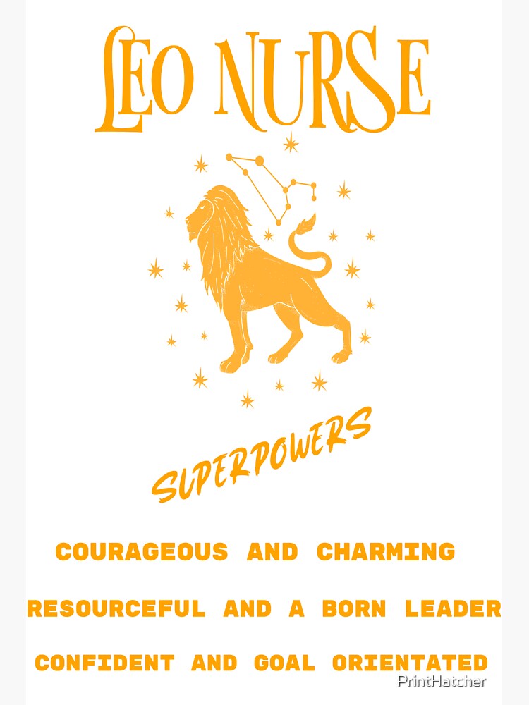 "Leo The Lion Nurse Superpowers descriptive traits for Leo Nurses ...
