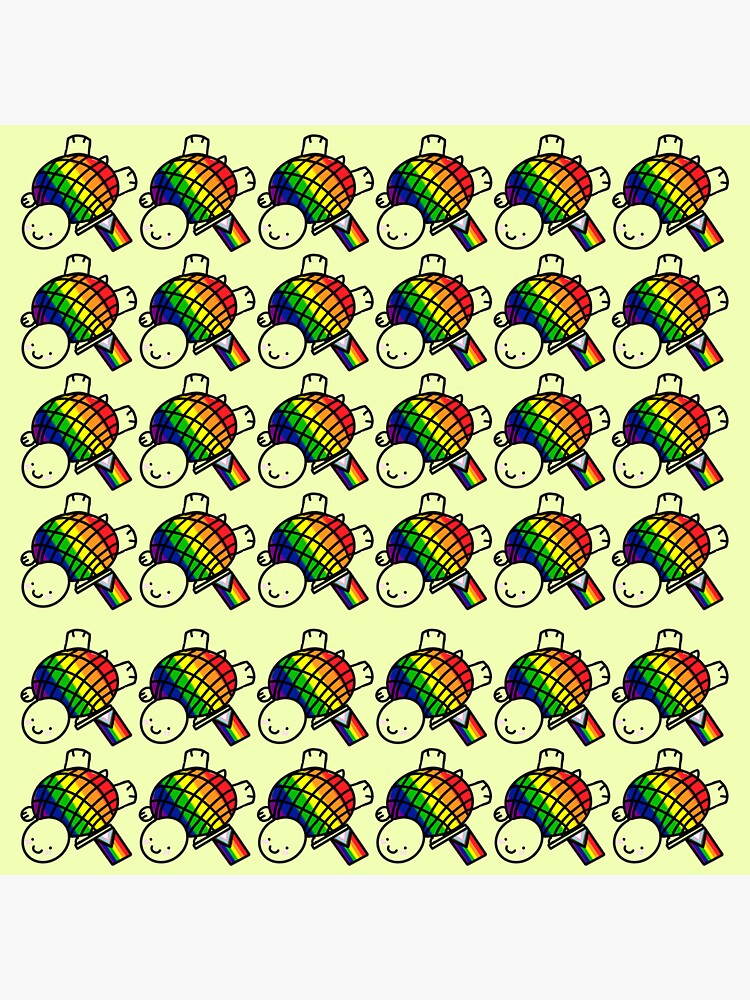 "Pride Flag Turtles" Sticker for Sale by toaster-bath00 | Redbubble