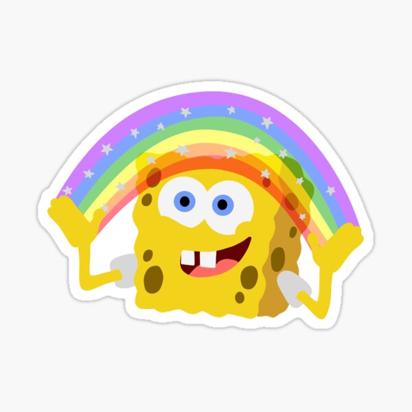 "SpongeBob SquarePants Imagination Rainbow" Sticker for Sale by ...