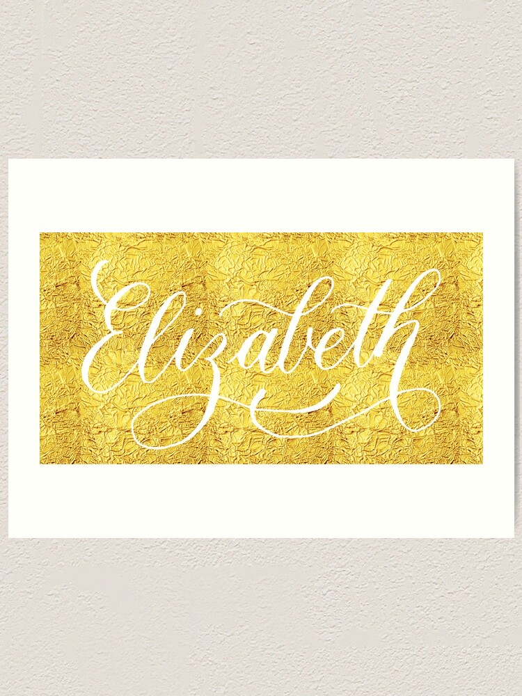 "Elizabeth - Modern Calligraphy Name Design" Art Print by cheesim ...