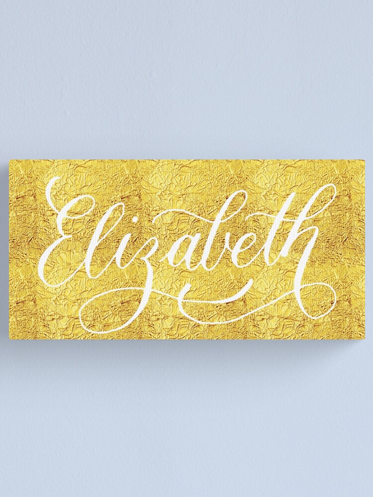"Elizabeth - Modern Calligraphy Name Design" Canvas Print by cheesim ...