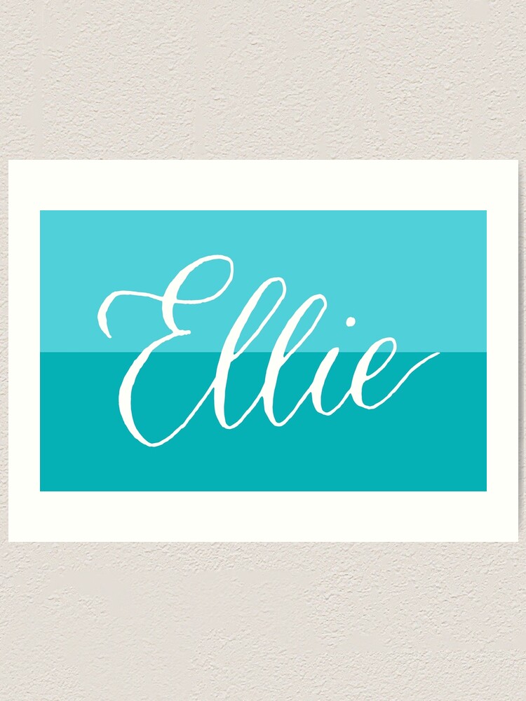 "Ellie - Modern Calligraphy Name Design" Art Print by cheesim | Redbubble