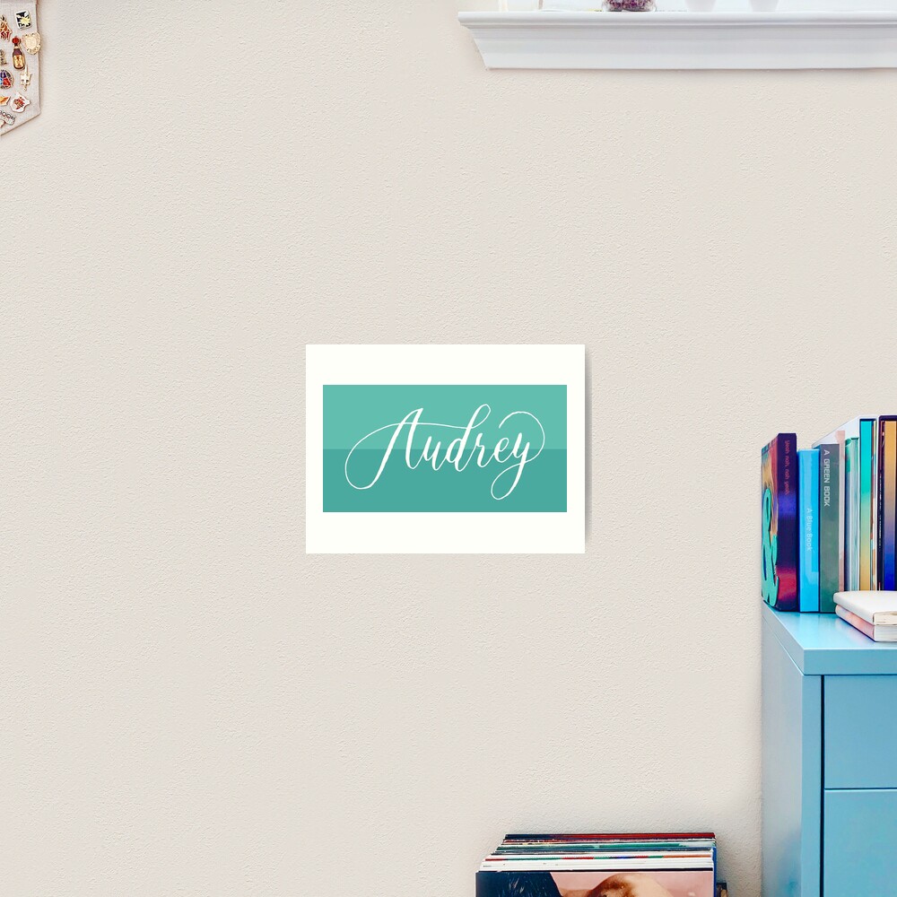 "Audrey - Modern Calligraphy Name Design" Art Print for Sale by cheesim ...