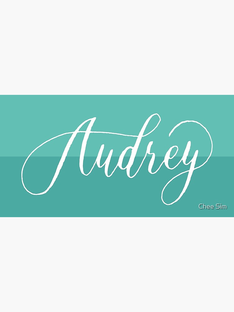 "Audrey - Modern Calligraphy Name Design" Photographic Print for Sale ...